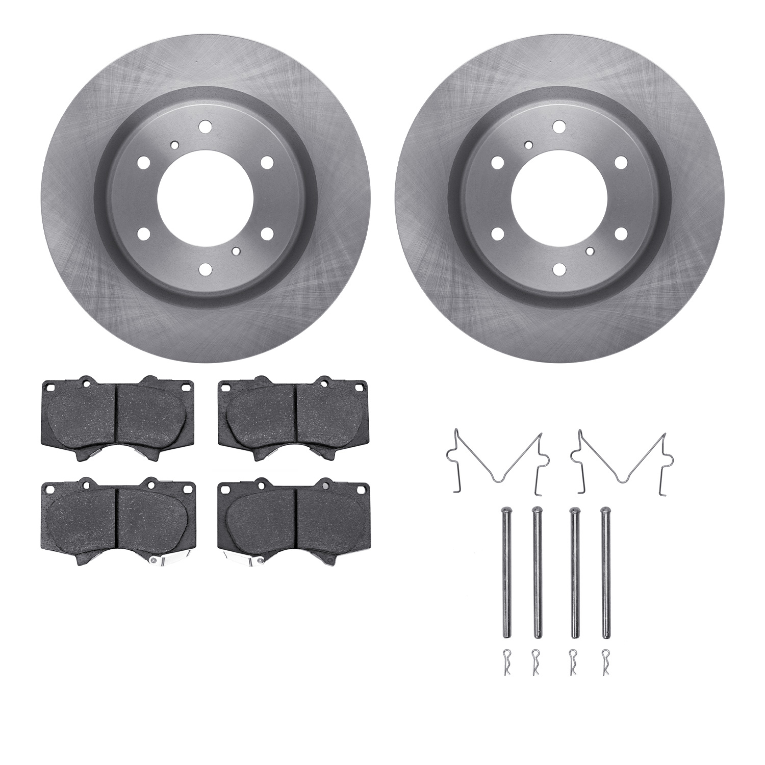 Disc Brake Kit-Disc Brake Rotor Set - Blank with Super Duty Pads and ...