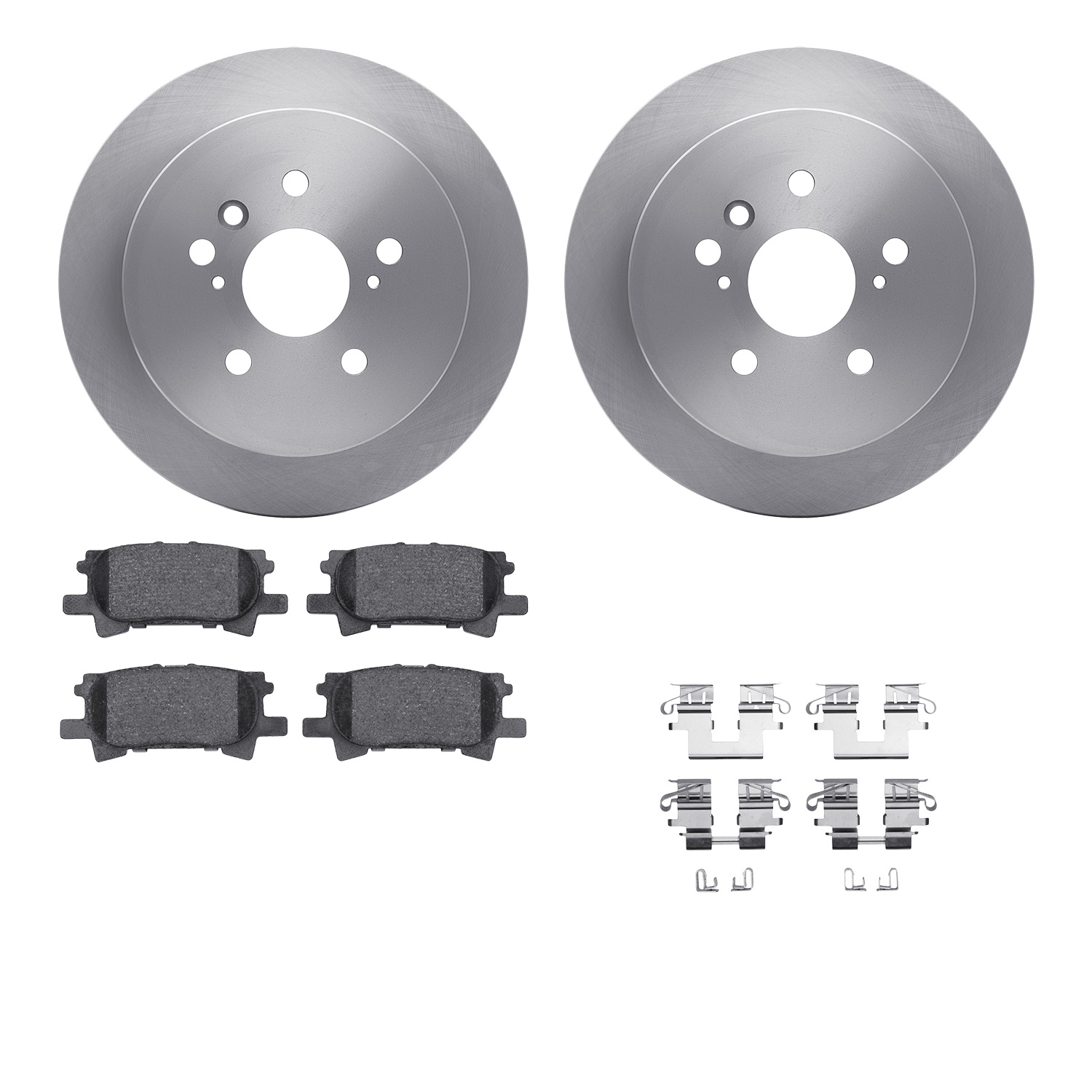 Disc Brake Kit-Disc Brake Rotor Set - Blank with Optimum Oe Pads and ...