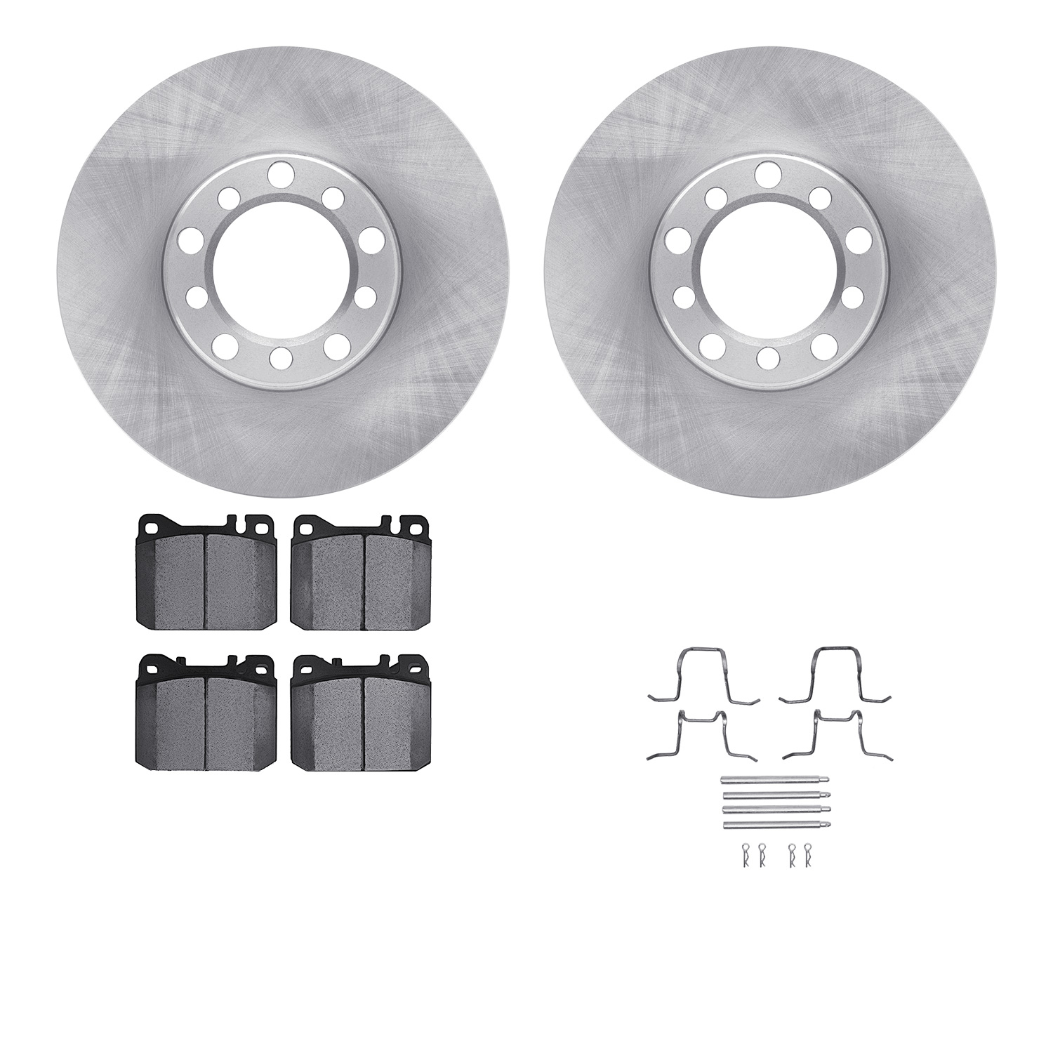 Disc Brake Kit-Disc Brake Rotor Set - Blank with Optimum Oe Pads and ...