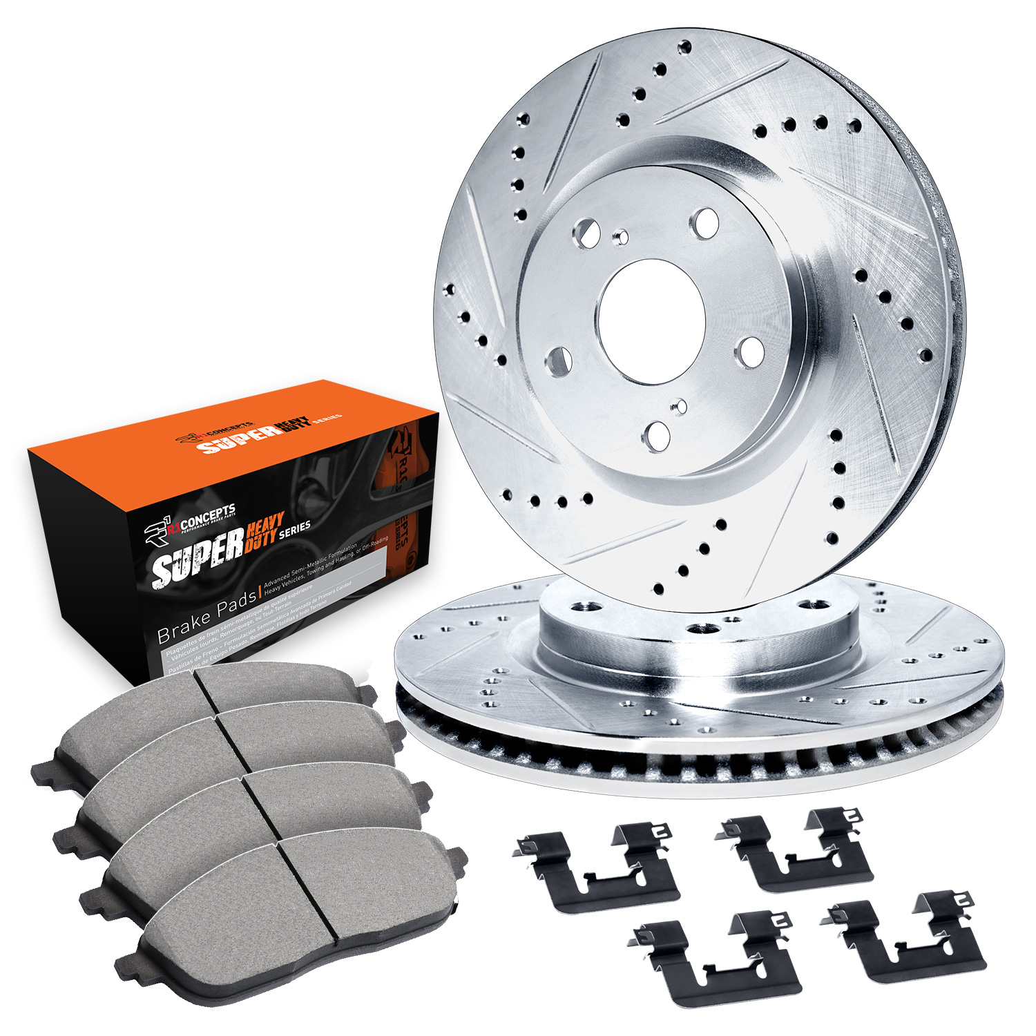 R1 Concepts Wgxh1 56014 R1 Brake Rotors D S Silver W Sup Dty Pads Hdw ...